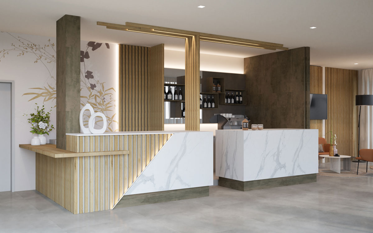 3D arredo bar | Gruppo 5 Arredamento Hotel Contract Casa